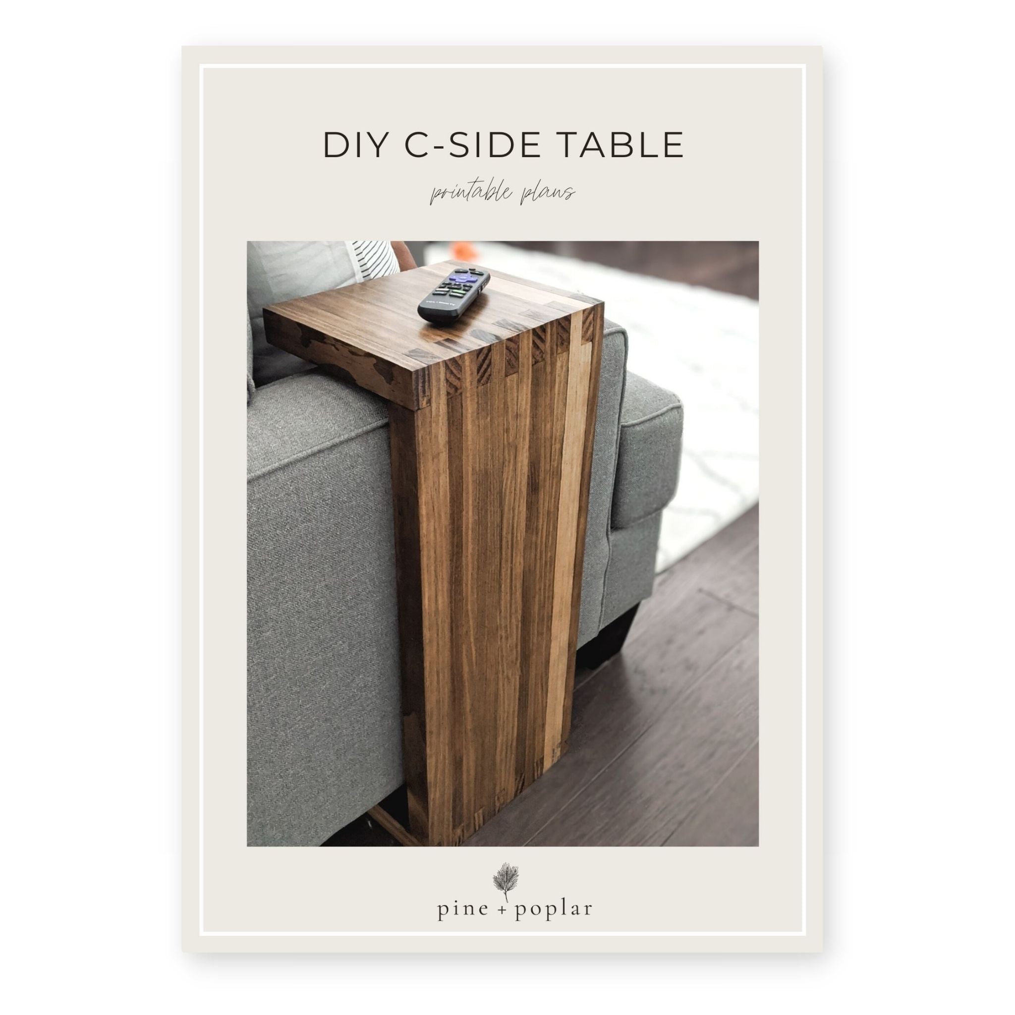 C-Side Table Printable Plans – Pine and Poplar