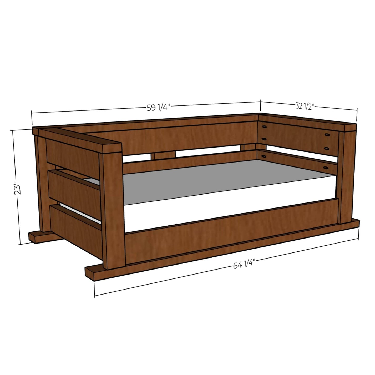 Crib Mattress Porch Swing Printable Plans – Pine and Poplar