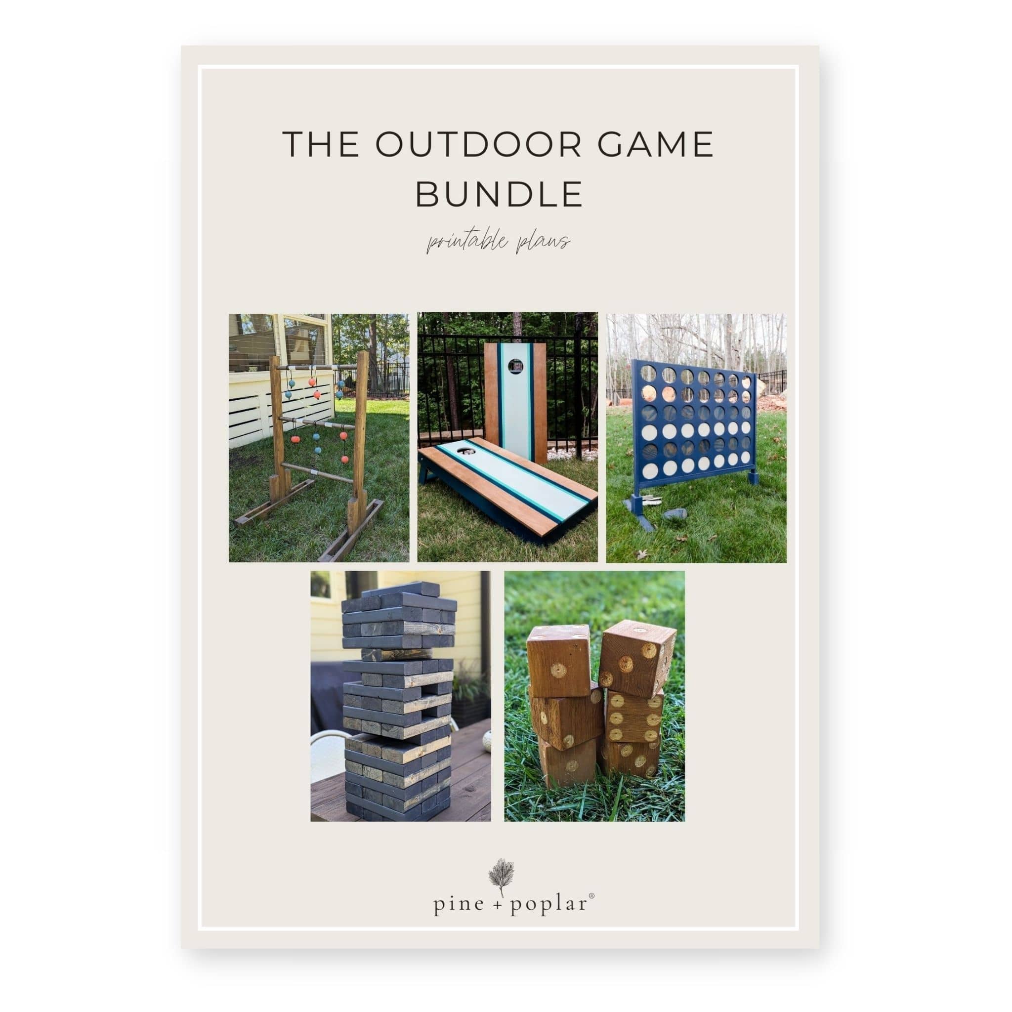 DIY Outdoor Games Bundle – Pine and Poplar