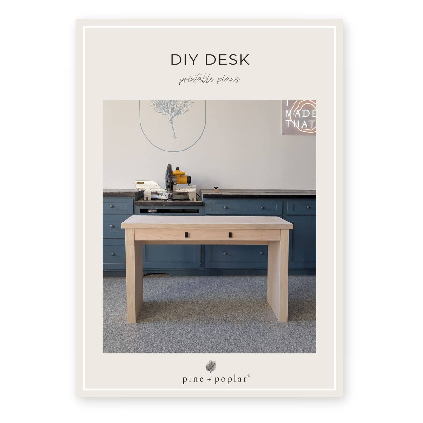 Modern Farmhouse Desk Printable Plans – Pine and Poplar