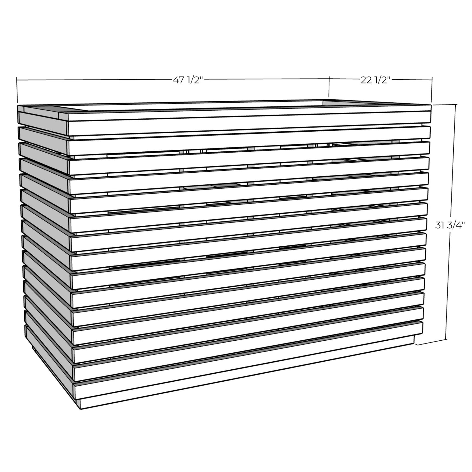 Large Slatted Planter Printable Plans – Pine and Poplar