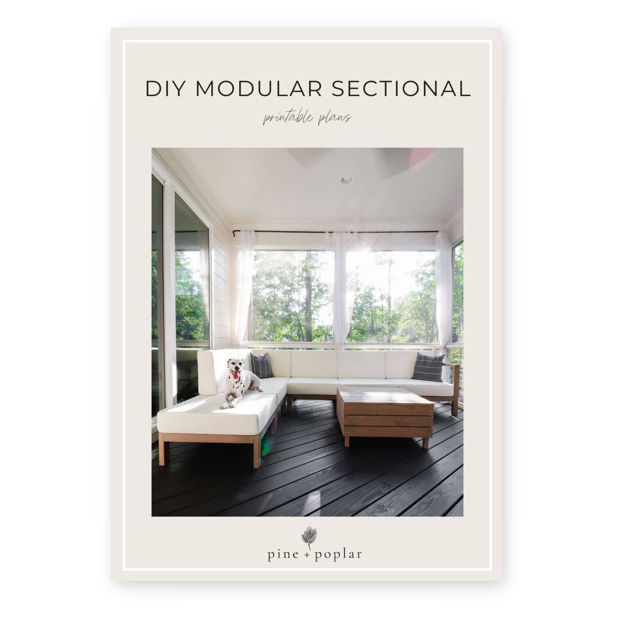 Modular Sectional Printable Plans Bundle – Pine and Poplar
