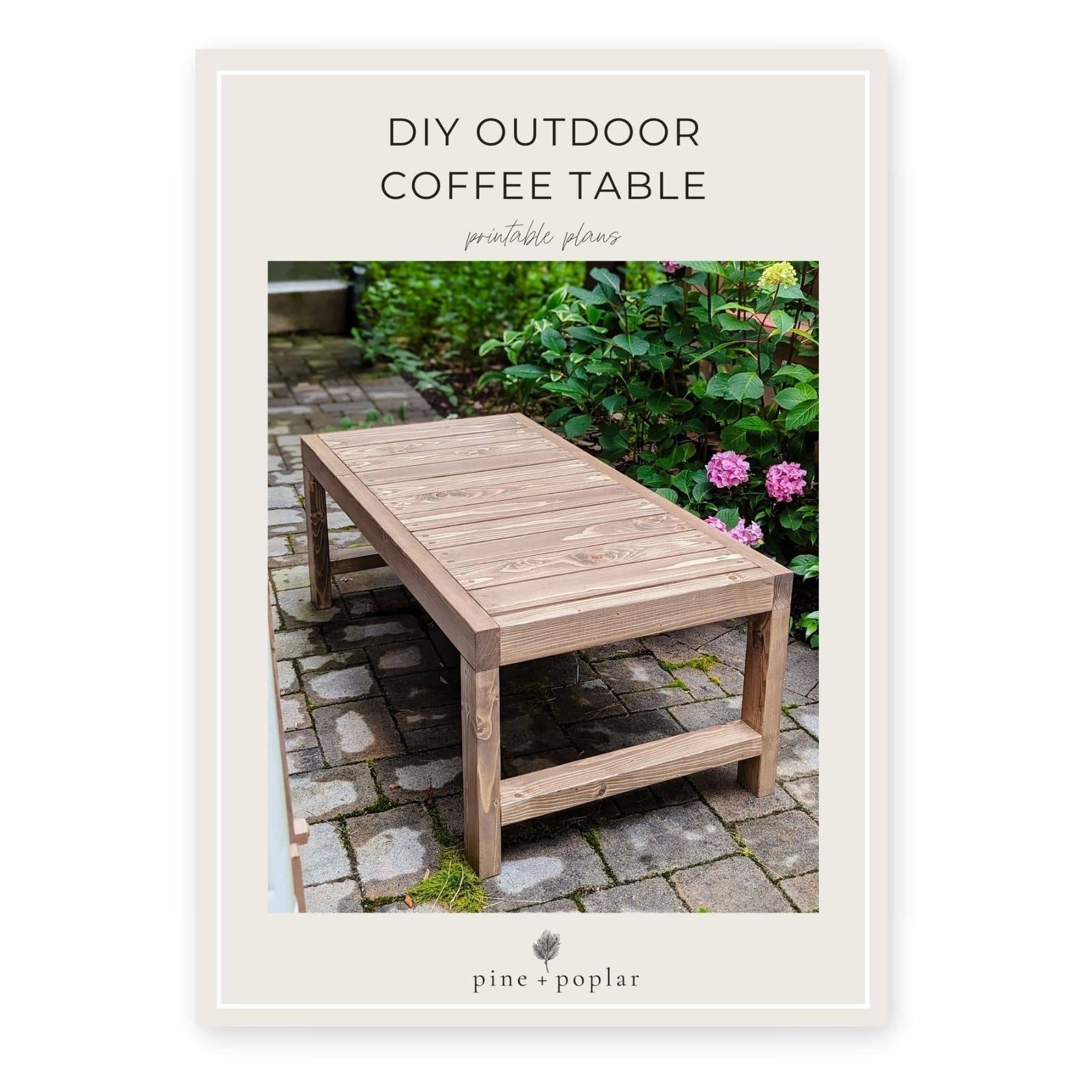 Outdoor Coffee Table Printable Plans – Pine and Poplar