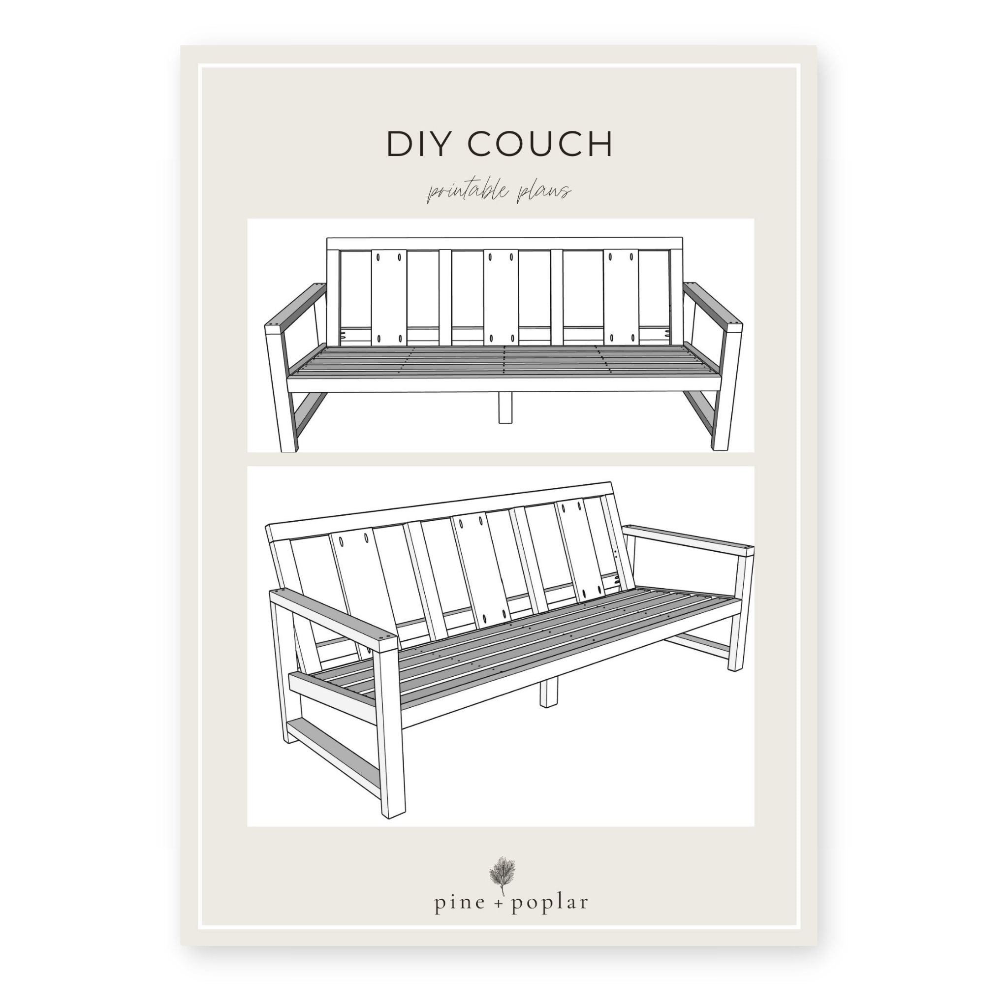 Outdoor Couch Printable Plans – Pine and Poplar