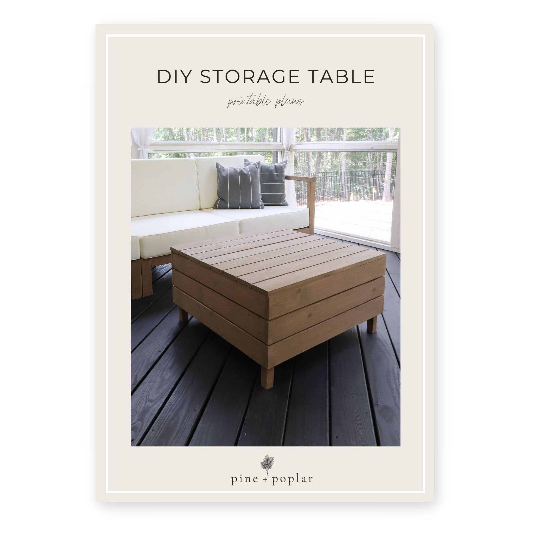 Outdoor Storage Table Printable Plans – Pine and Poplar