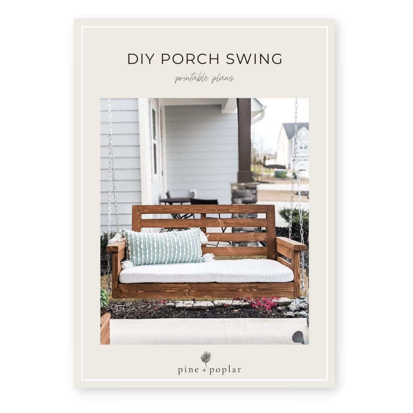 Small Porch Swing Printable Plans – Pine and Poplar