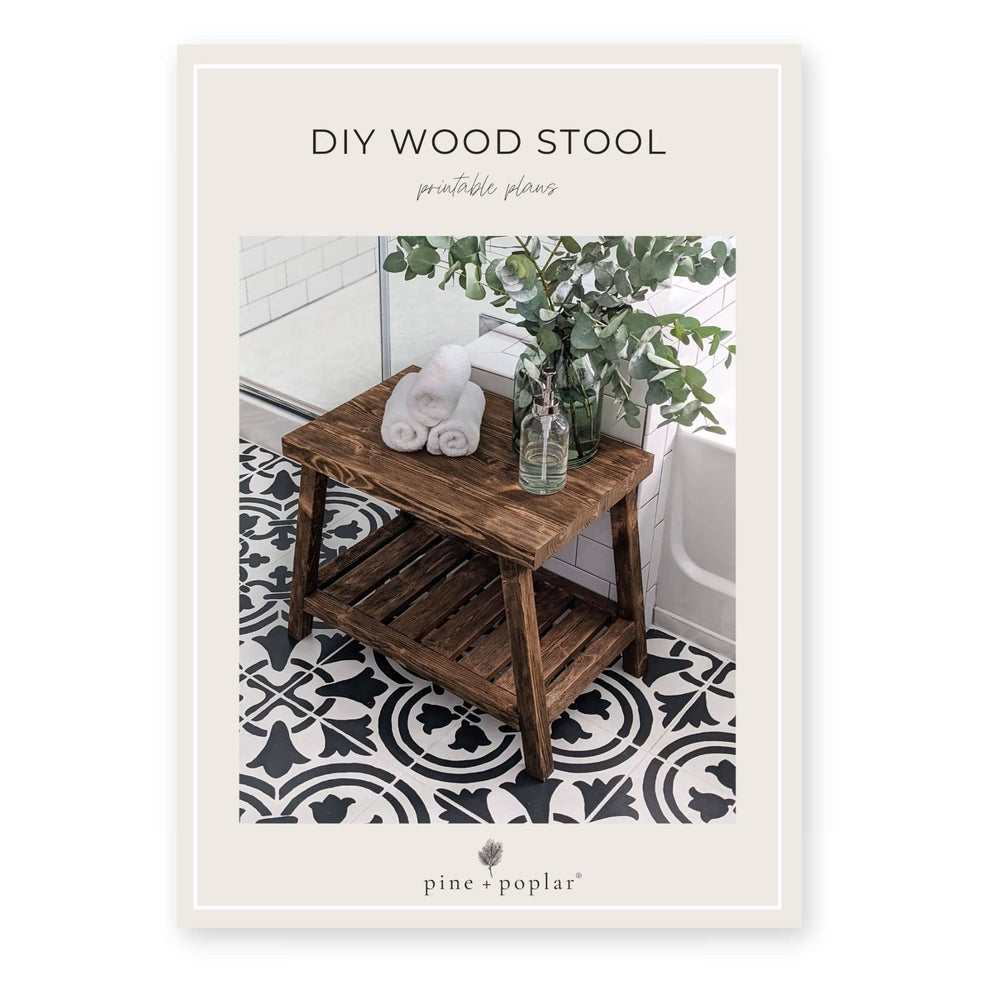 Wood Stool Printable Plans – Pine and Poplar